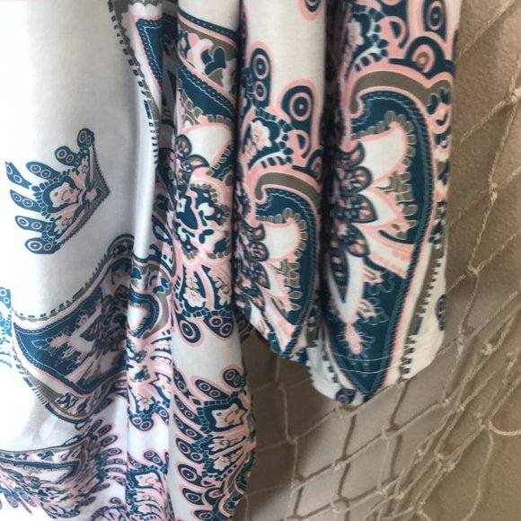 Reborn | Dresses | Reborn Collection White And Teal Blue Paisley ...